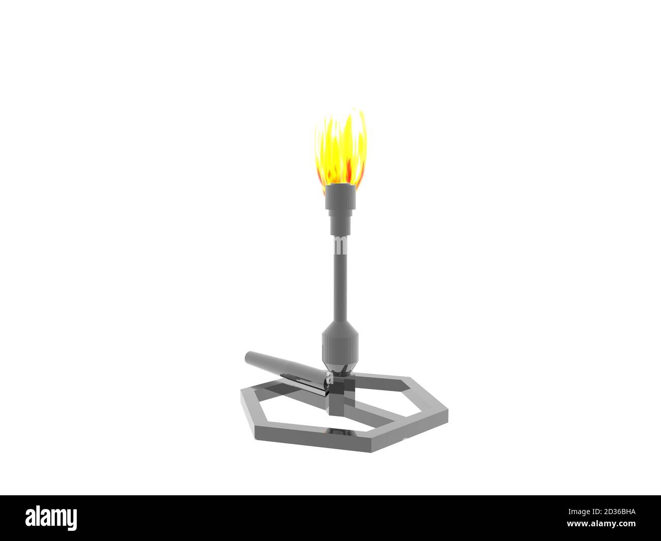 Bunsen burner flame Banque d'images détourées - Alamy