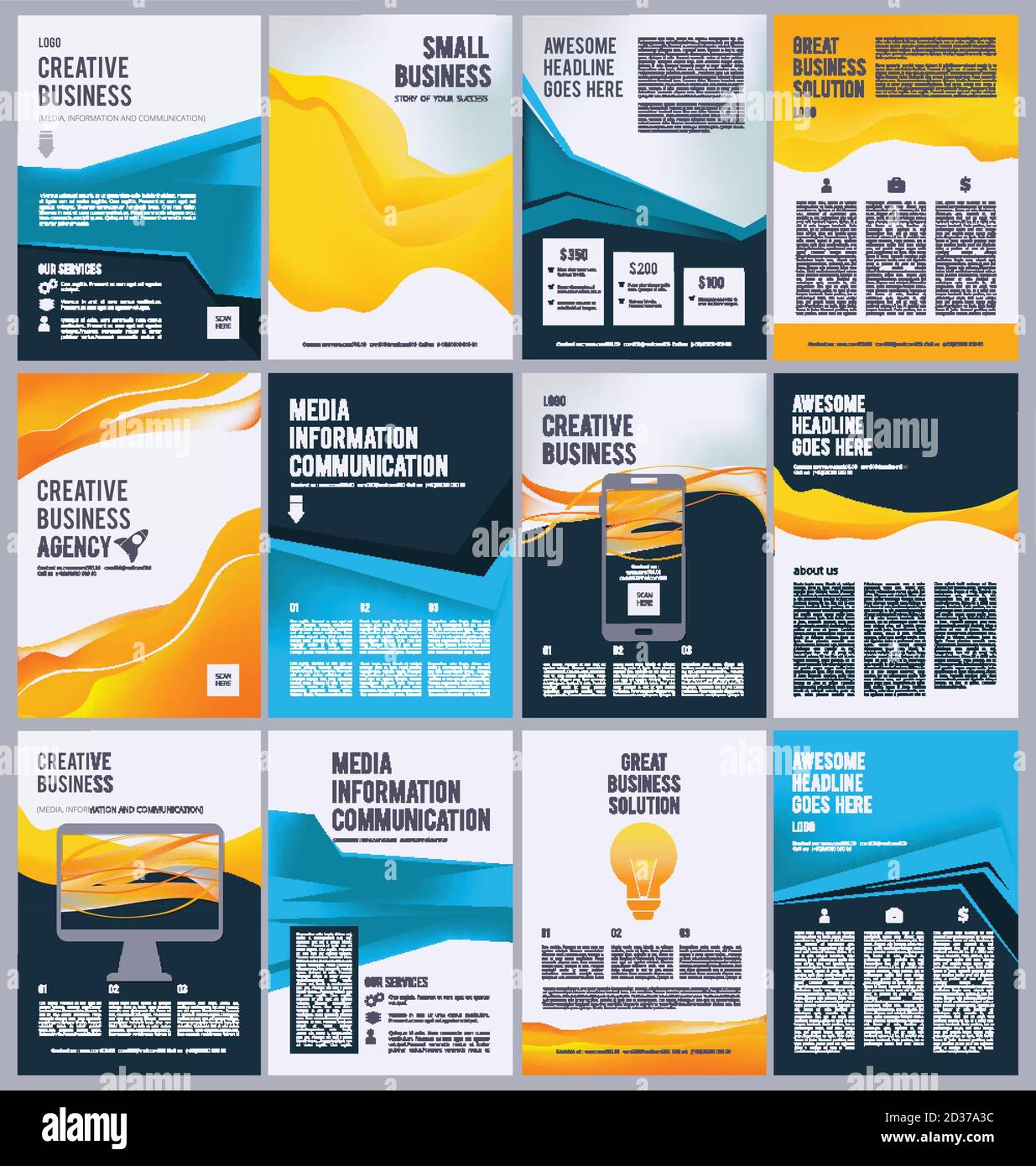 Modèle de circulaire de l'entreprise. Brochure de produit de pages de ...