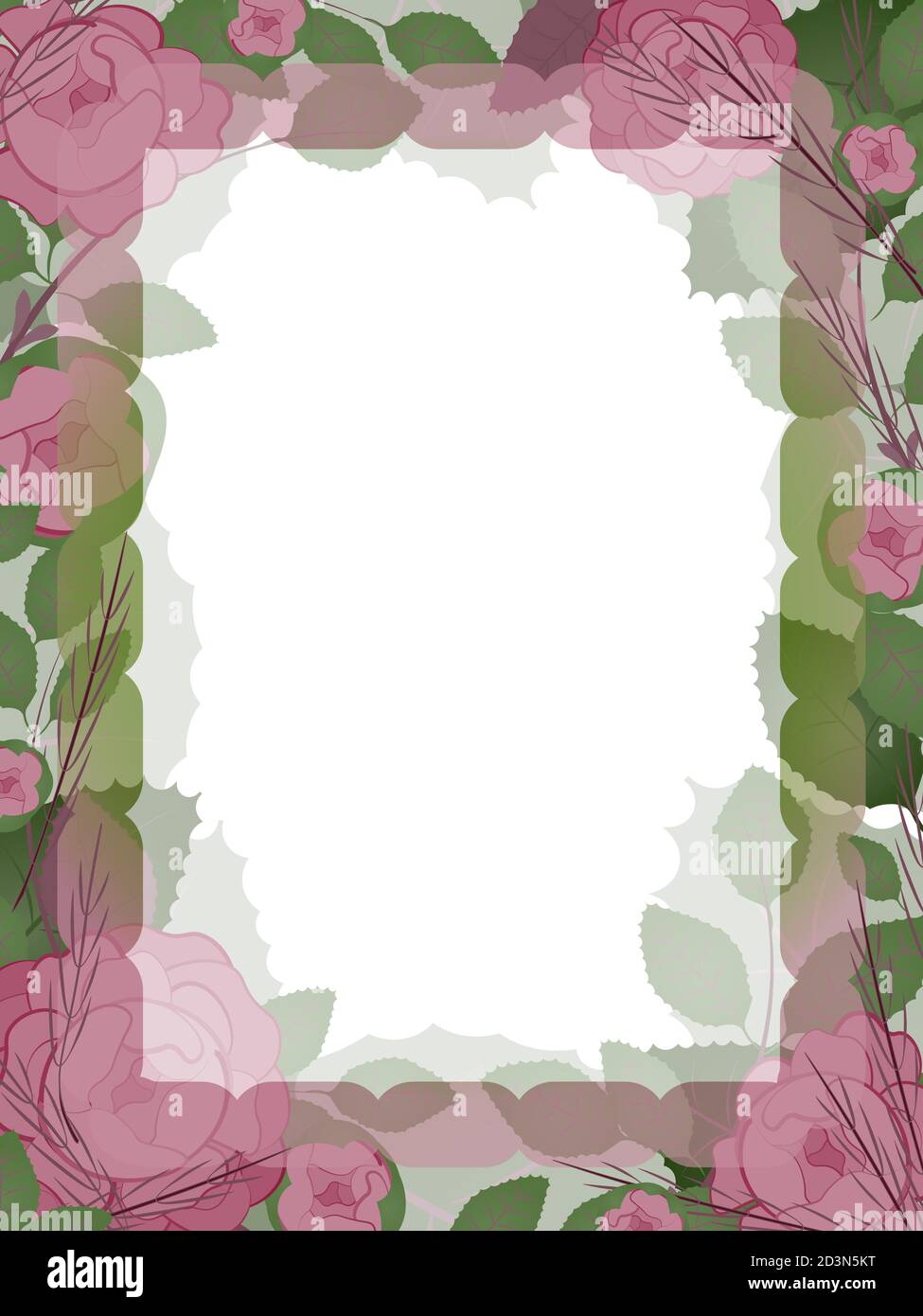Cadre rectangulaire fleur Banque de photographies et d’images à haute ...