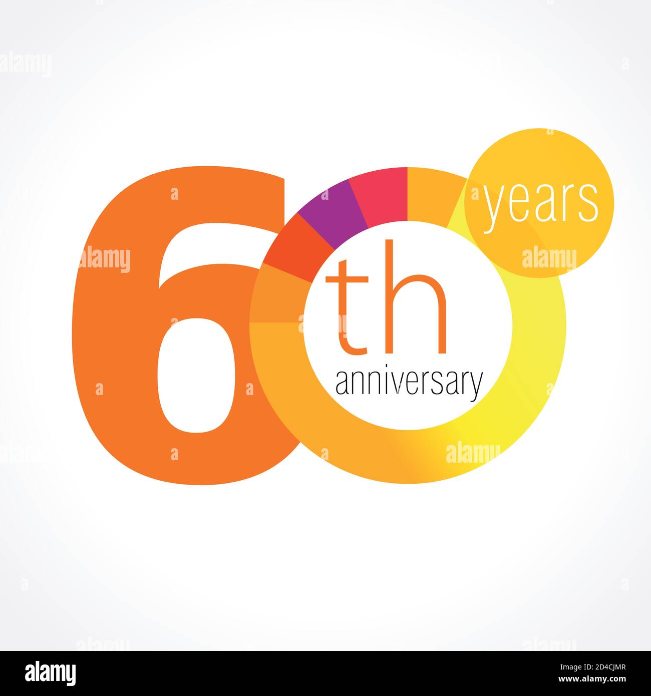 Logo anniversaire 60 ans Banque d'images vectorielles - Alamy