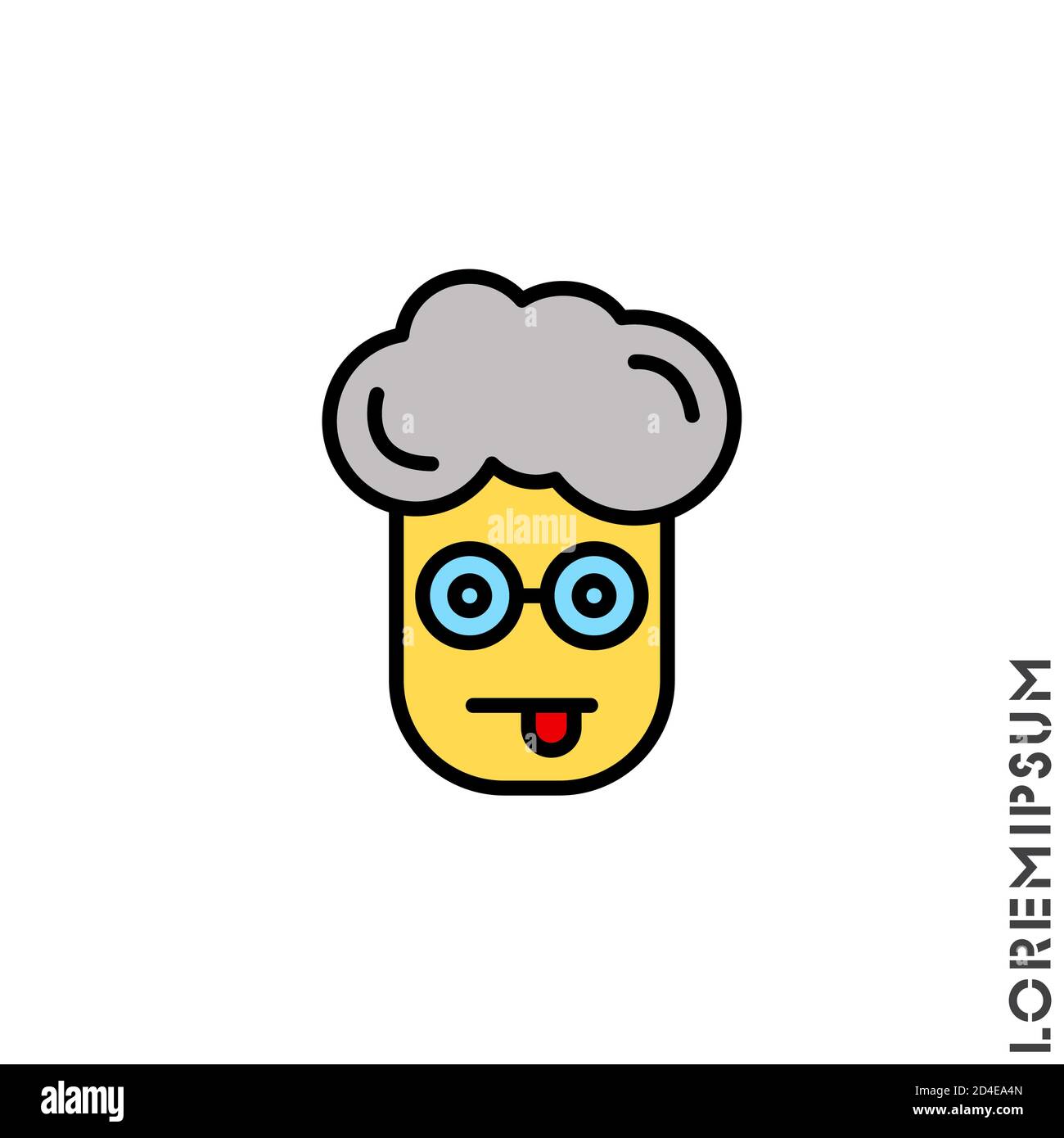 Mocking humour drôle jaune Emoticon garçon, homme icône vecteur ...