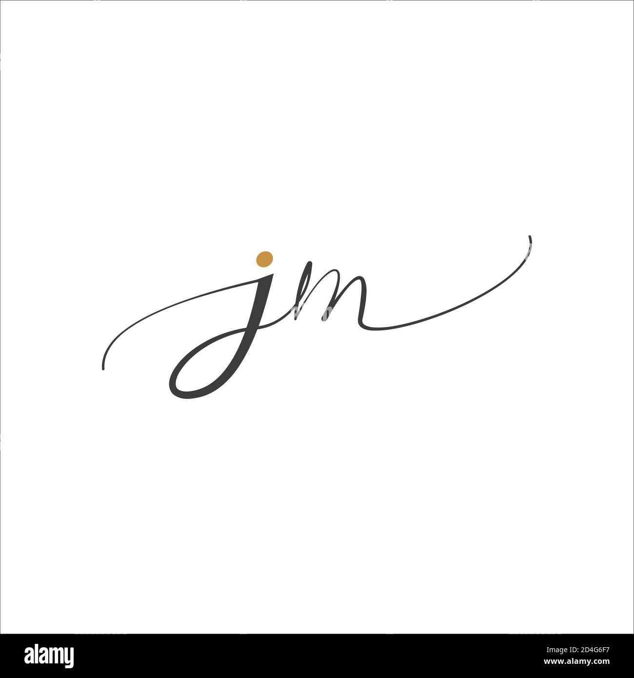 Lettre initiale logo jm ou logo mj modèle vectoriel Image Vectorielle ...