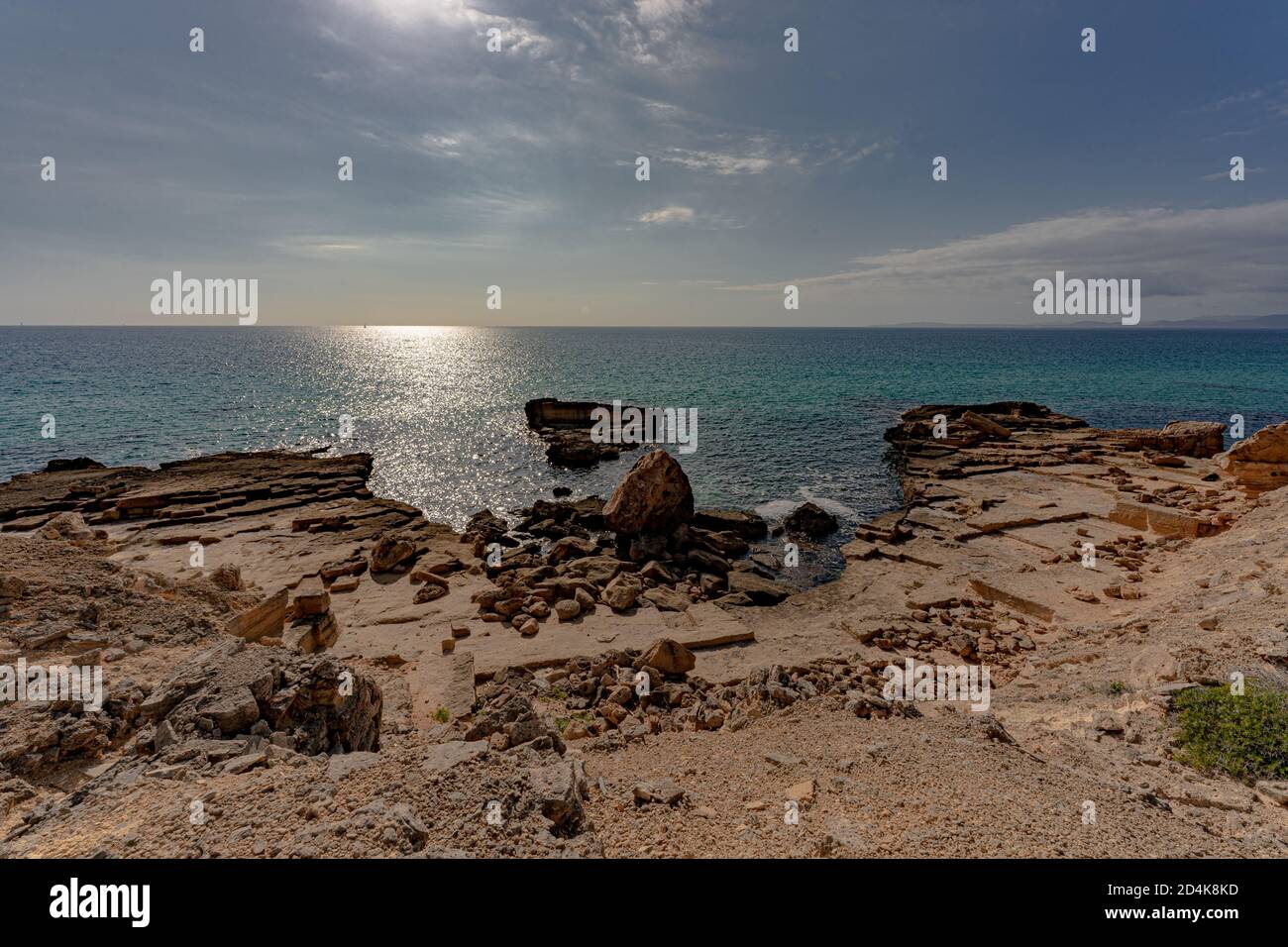 La plage de Maioris, à Lluchmajor, Majorque, l'une des plus belles ...