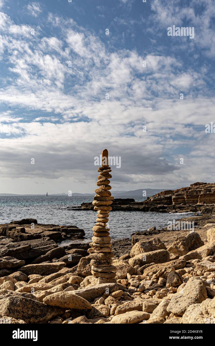 La plage de Maioris, à Lluchmajor, Majorque, l'une des plus belles ...