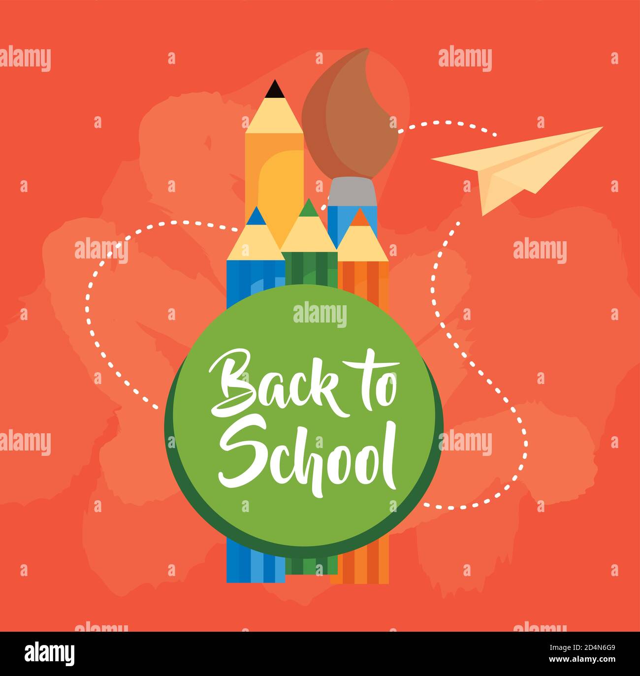 affiche de retour à l'école avec illustration vectorielle Image ...