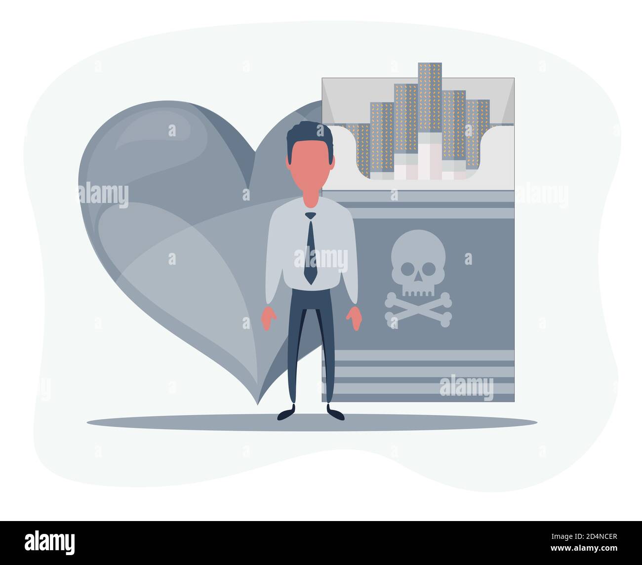 Man smoking cigarette cartoon Banque d'images vectorielles - Alamy