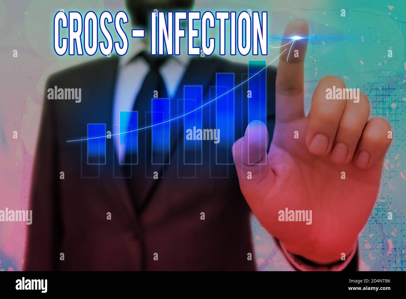 Écriture conceptuelle montrant une infection croisée. Concept ...