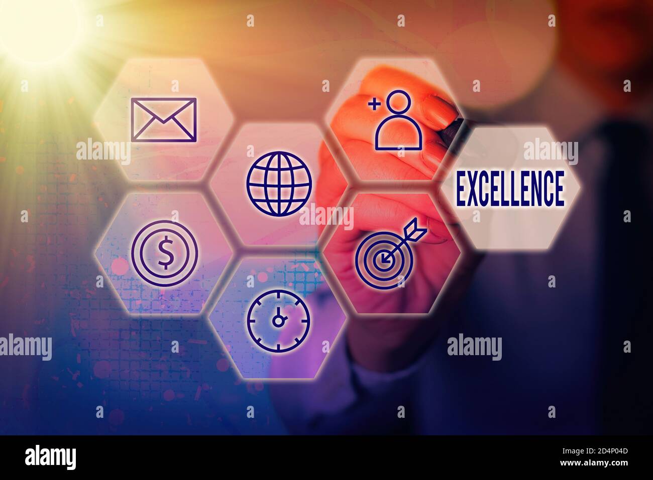 Rédaction manuelle conceptuelle montrant l'excellence. Concept ...