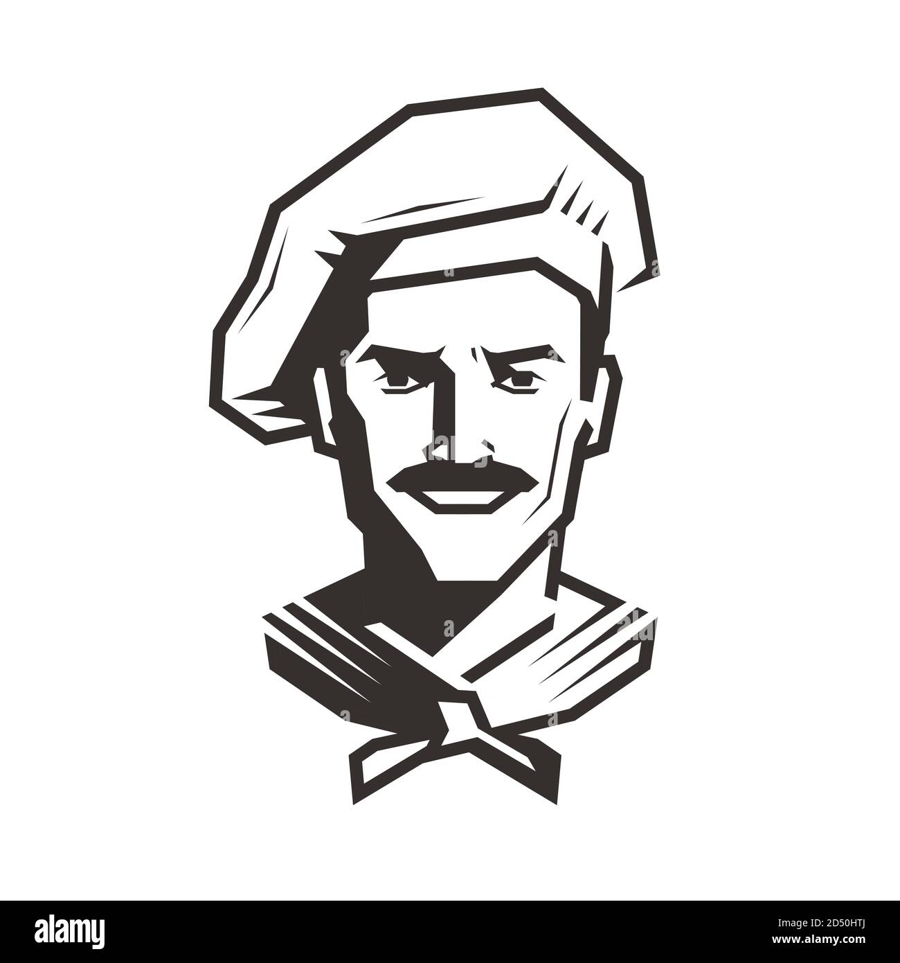 Logo du chef. Symbole de cuisson, illustration du vecteur de service ...