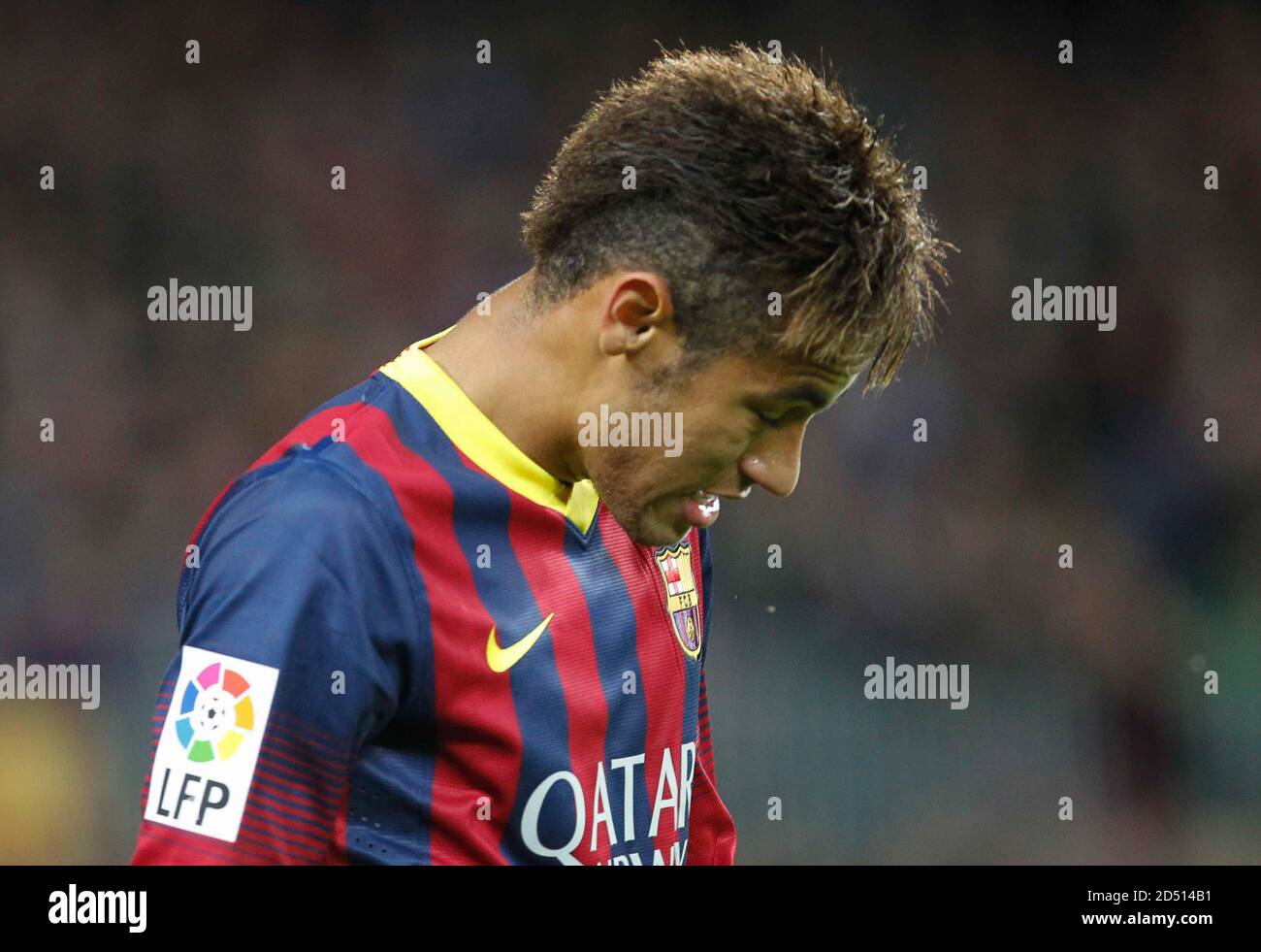 Neymar jr du FC Barcelone pendant la Ligue espagnole du FC Barcelone ...