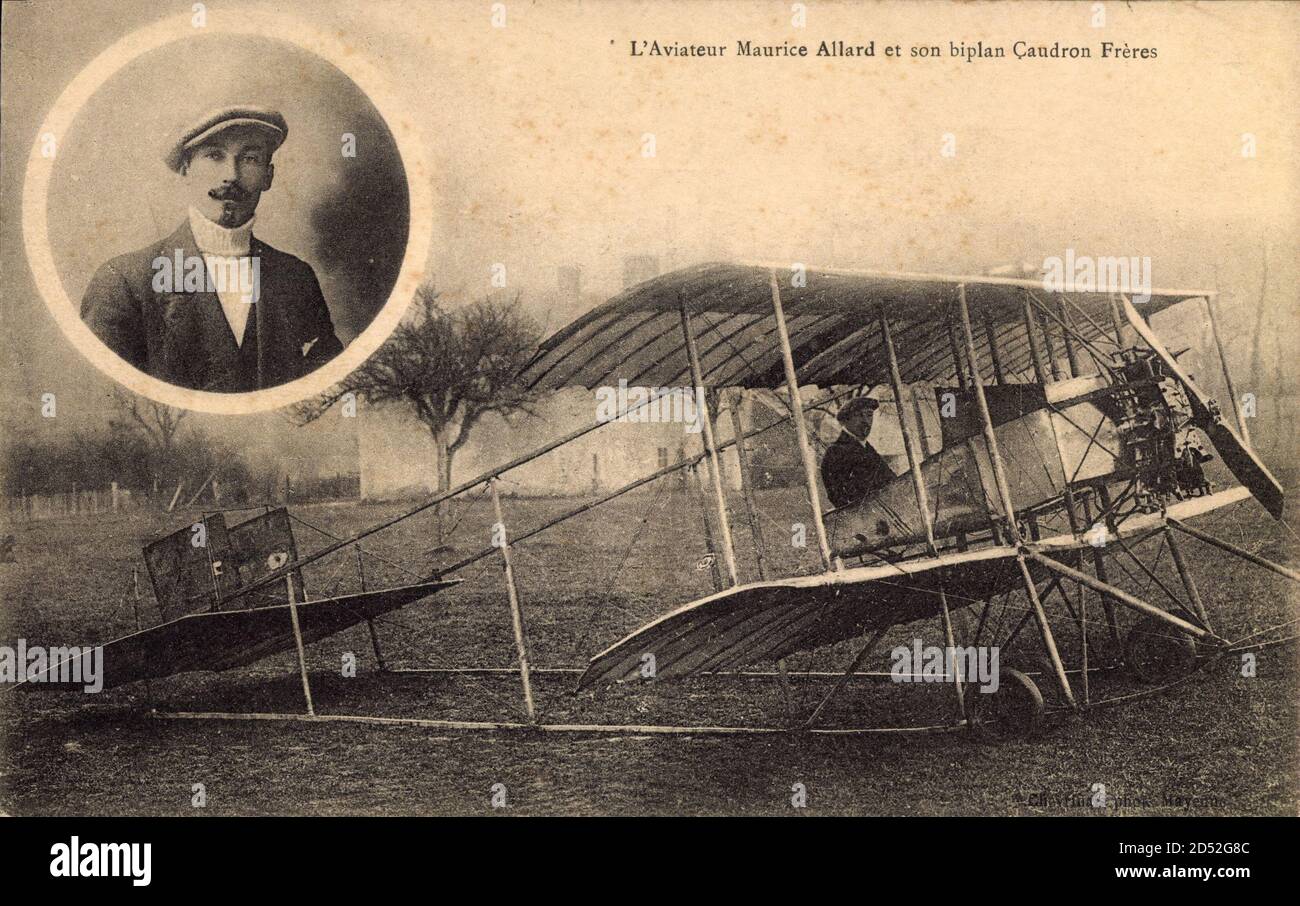 L'aviateur Maurice Allard et son plan biologique Caudron Frères ...