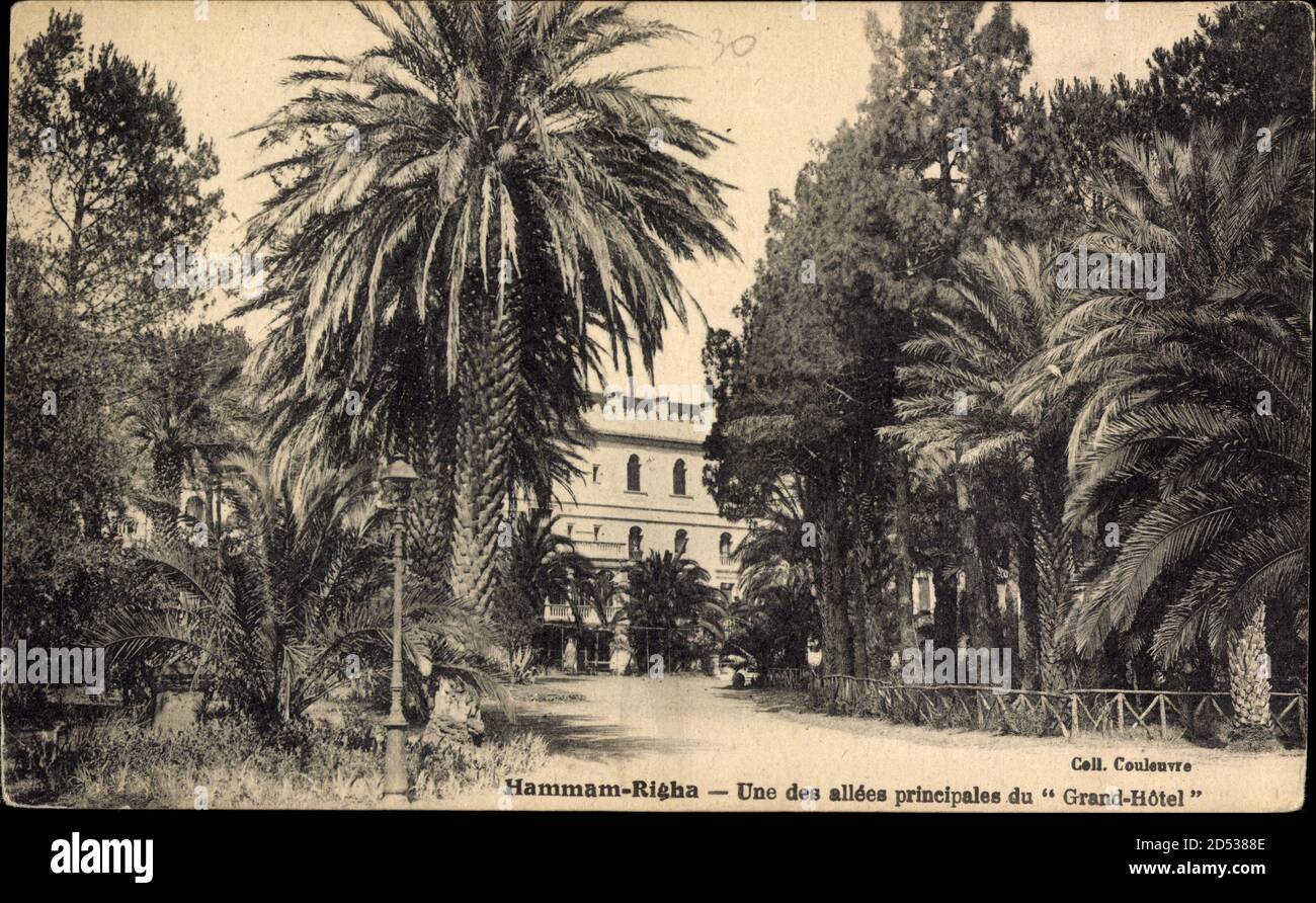 Hammam Righa Algerien, une des allées principales du Grand Hotel ...