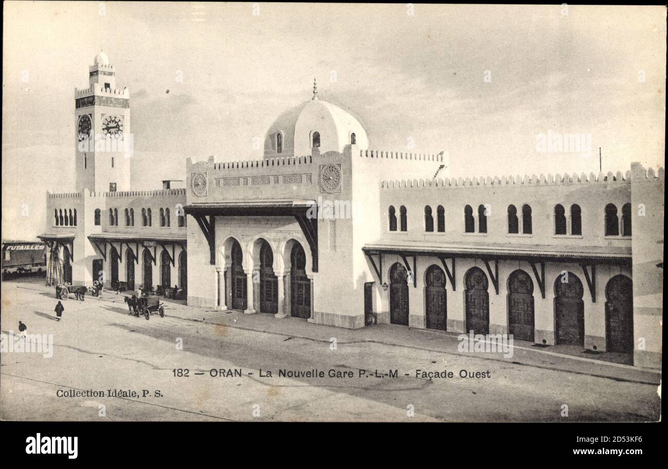 Oran Algerien, Na Nouvelle Gare P. L. M., Facade Ouest, Collection ...