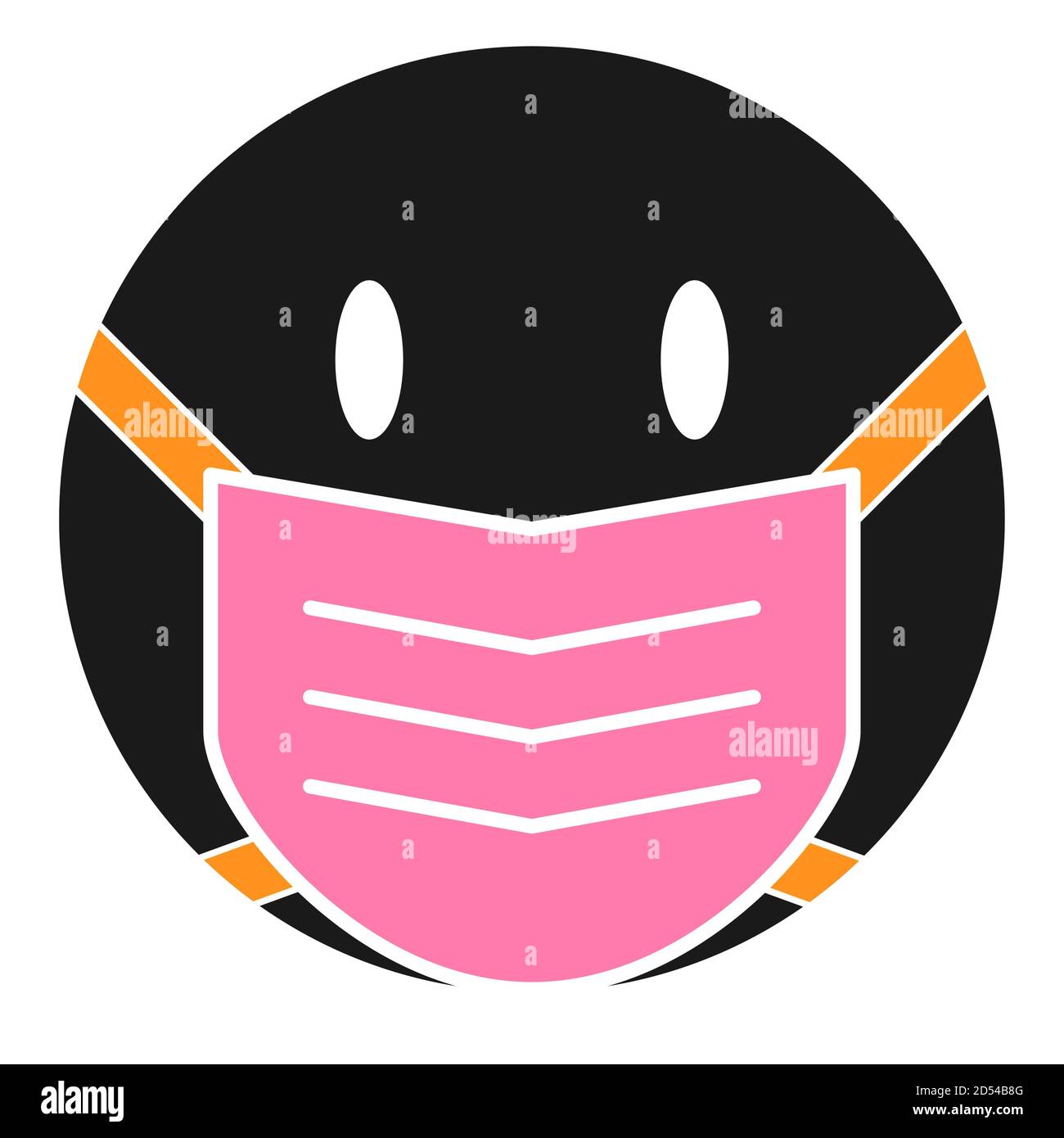 Icône masque buccal, symbole de respiration de sécurité isolé sur fond ...