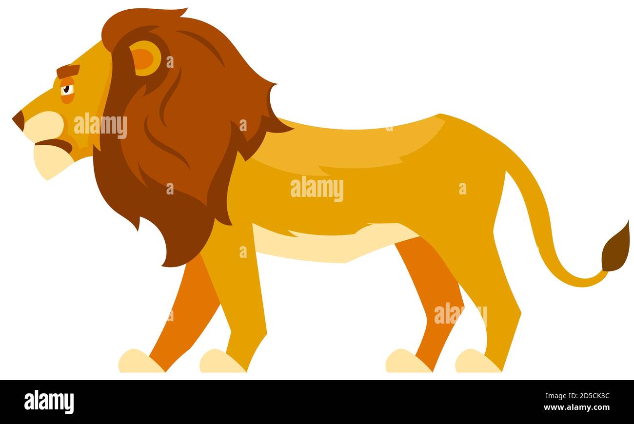 Lion side view Banque d'images vectorielles - Alamy
