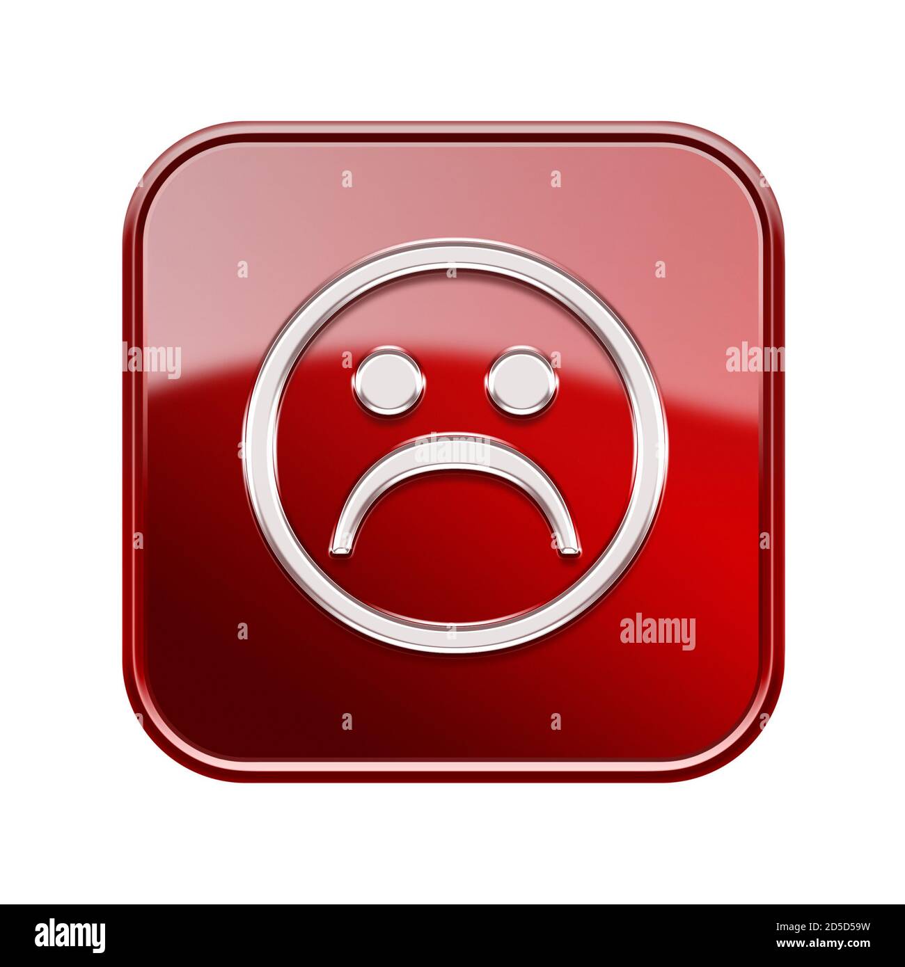 Emoticon smiley face red web Banque de photographies et d’images à ...