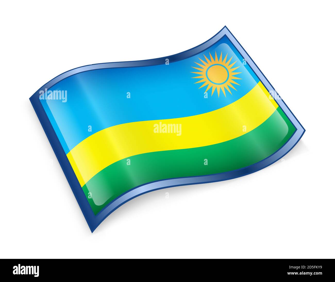 Drapeau national rwandais Banque d'images détourées - Alamy