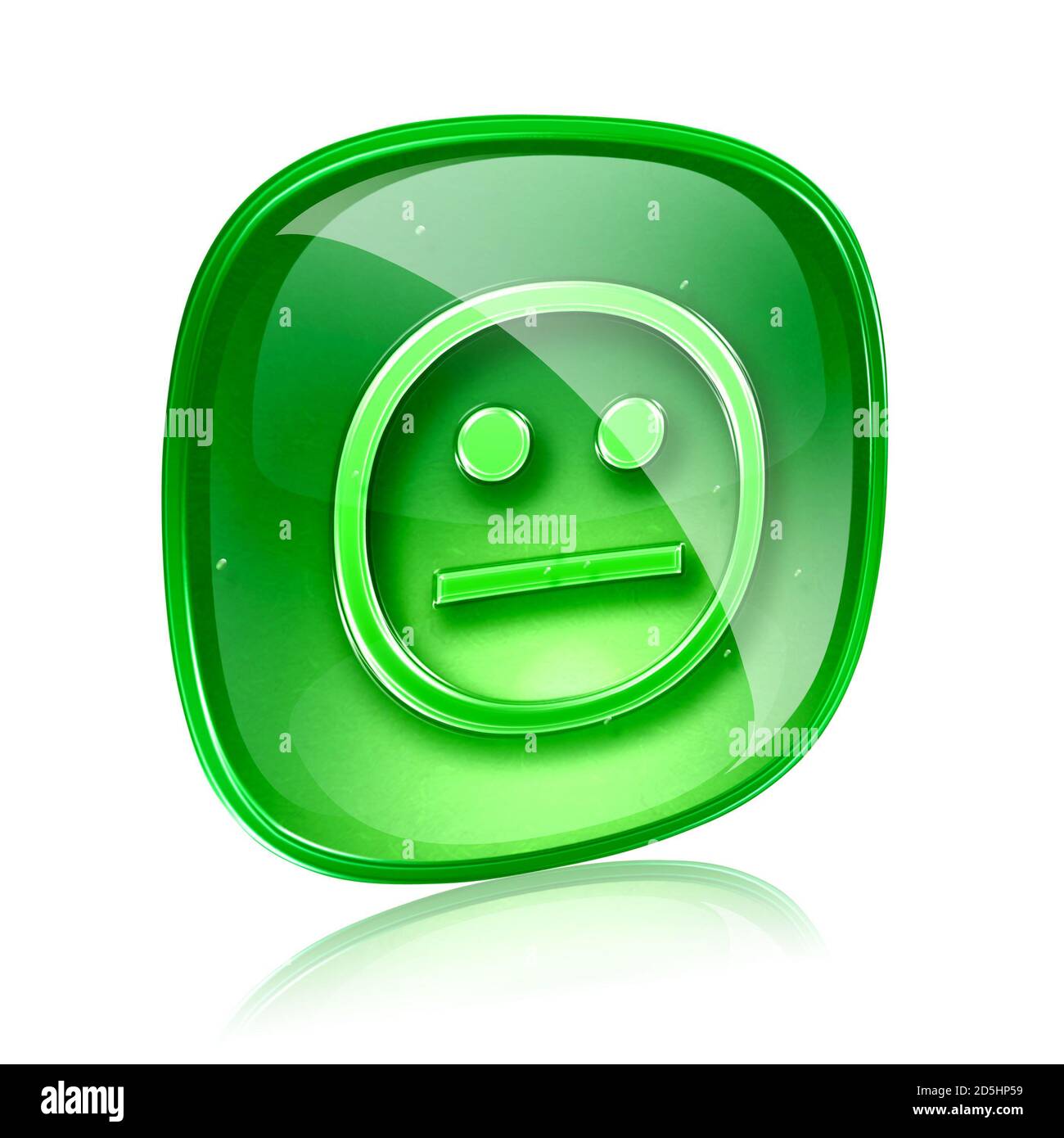 Emoticon happy smiley green Banque de photographies et d’images à haute ...