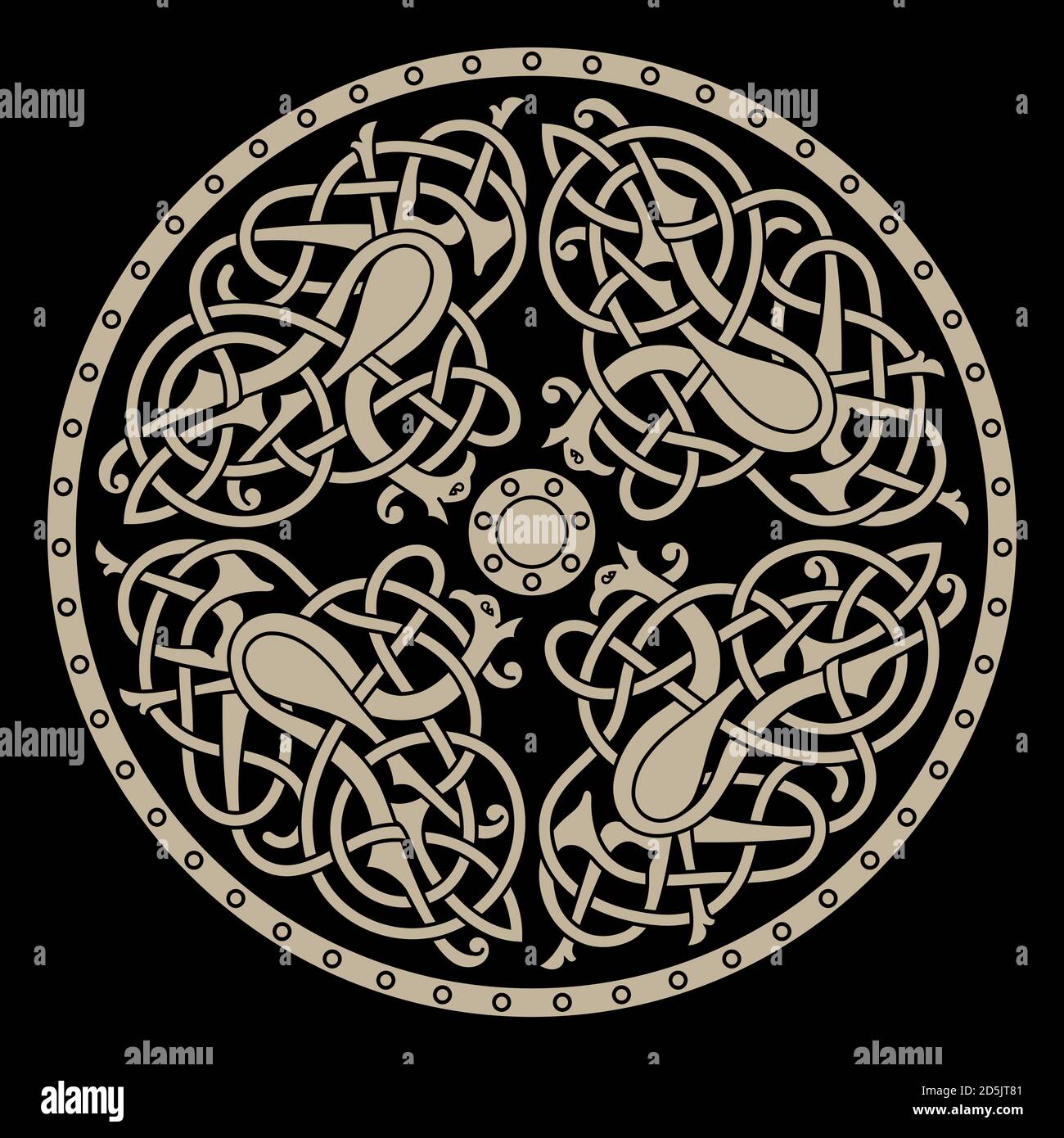 Ancien symbole mythique celtique d'oiseau. Noeud celtique ornement ...