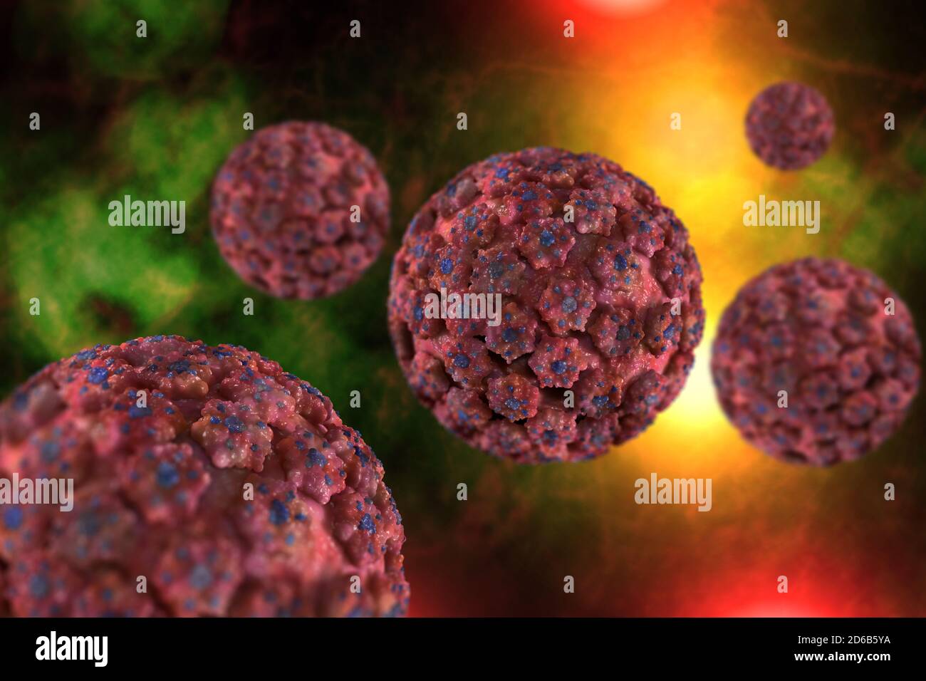 Maladie infectieuse cellules du virus du papillome humain illustration ...