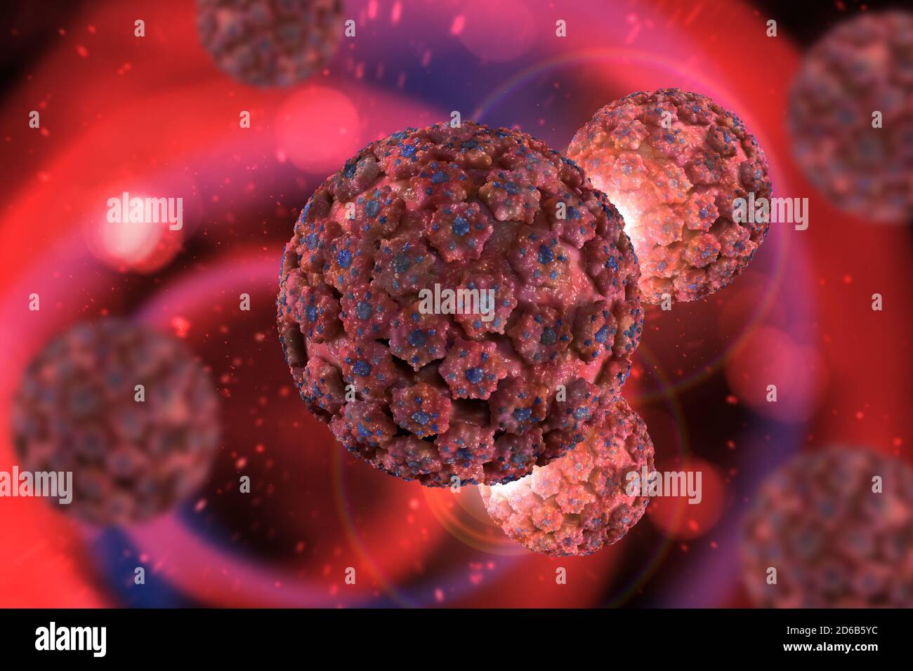 Maladie infectieuse cellules du virus du papillome humain illustration ...