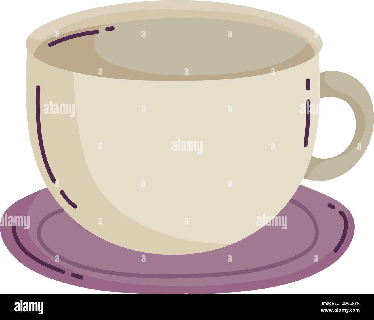 gobelet en porcelaine sur illustration vectorielle de style icône ...