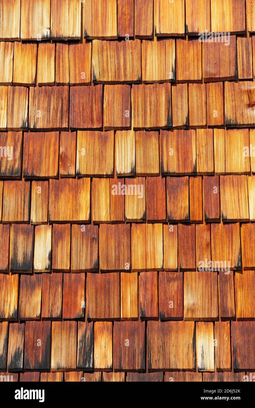Bardeaux en bois, façade en bardeaux en bois, St. Wolfgang am ...