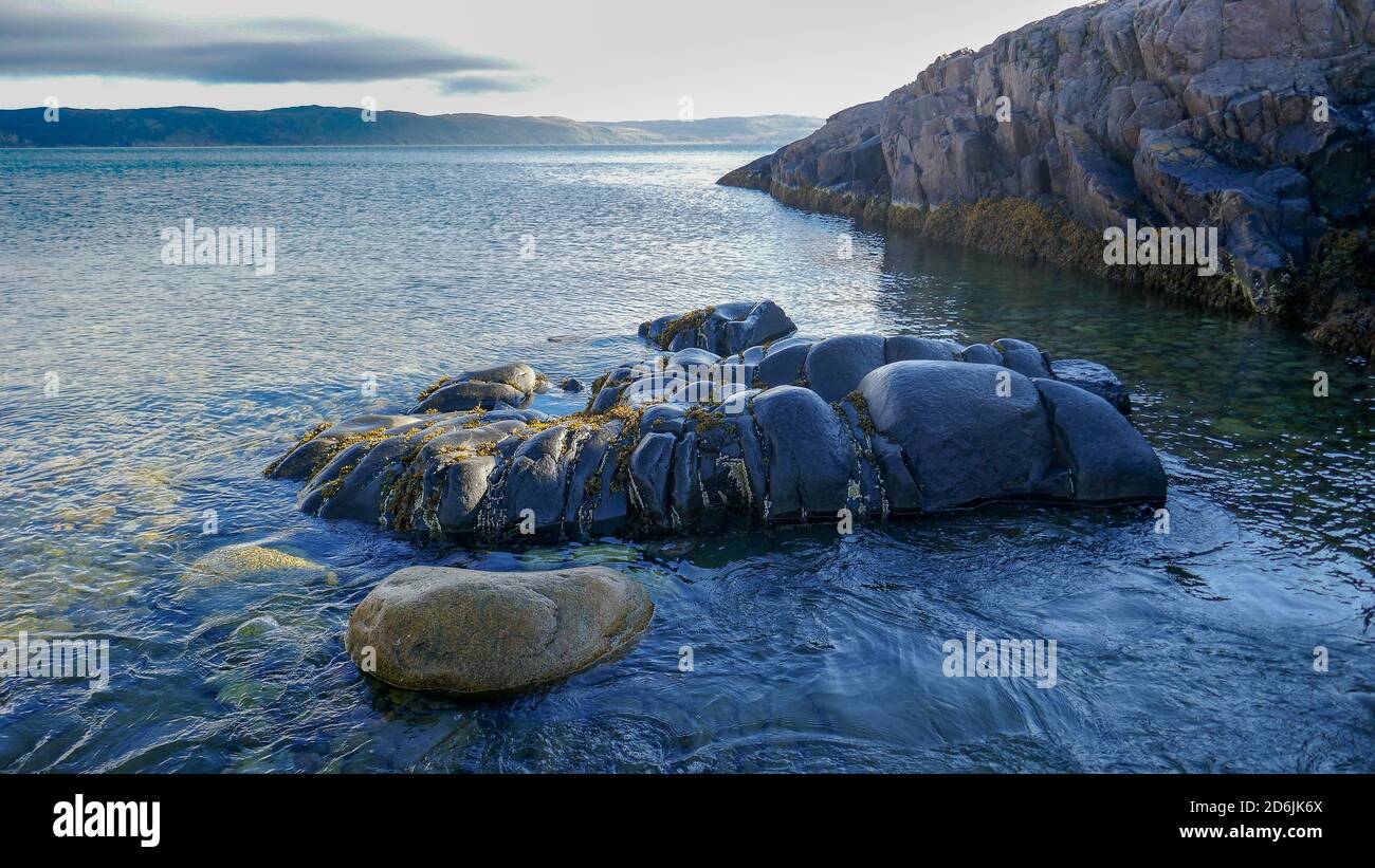 Mer de Barents et océan Arctique, le plus au nord de la Russie. Le ...