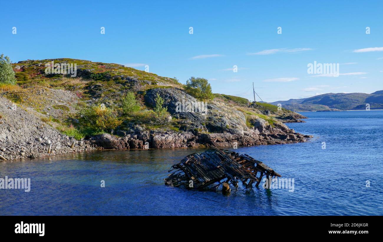 Mer de Barents et océan Arctique, le plus au nord de la Russie. Le ...