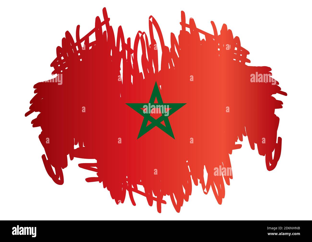 Drapeau du Maroc, Royaume du Maroc. Illustration vectorielle colorée et ...