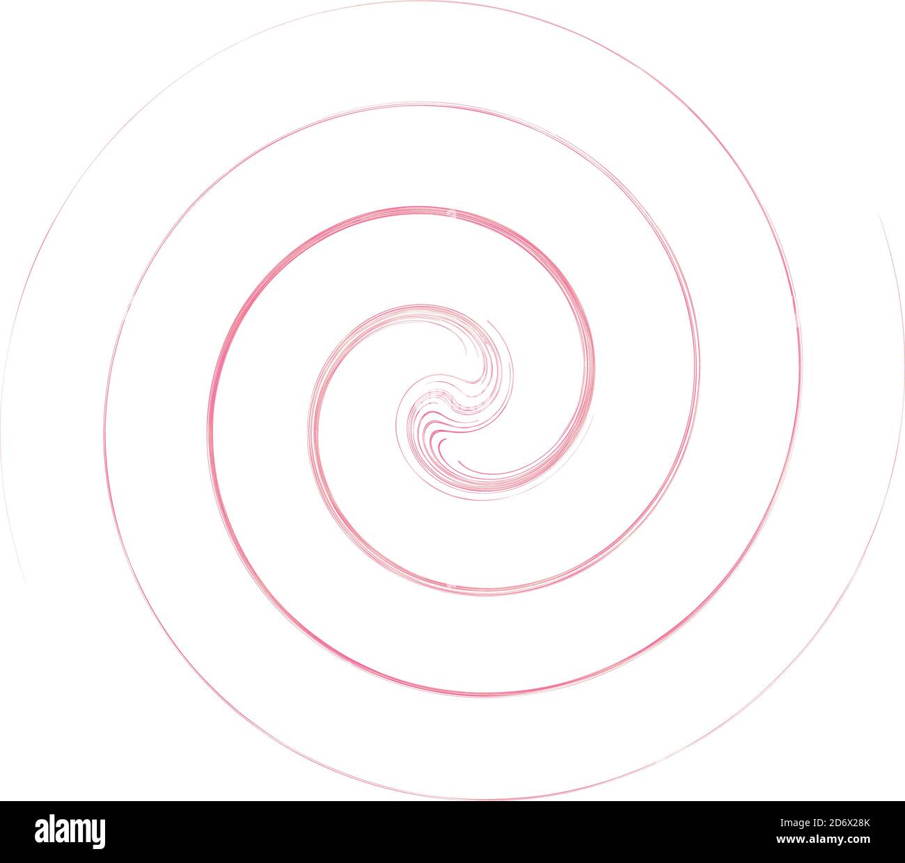 Courbe pivotée volute, forme d'hélice. Élément coloré en spirale ...
