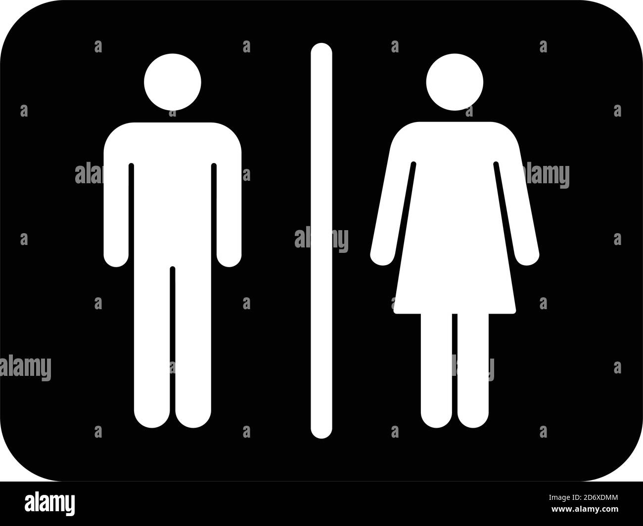 Vecteur du signe des toilettes avec symbole homme et femme dans un ...