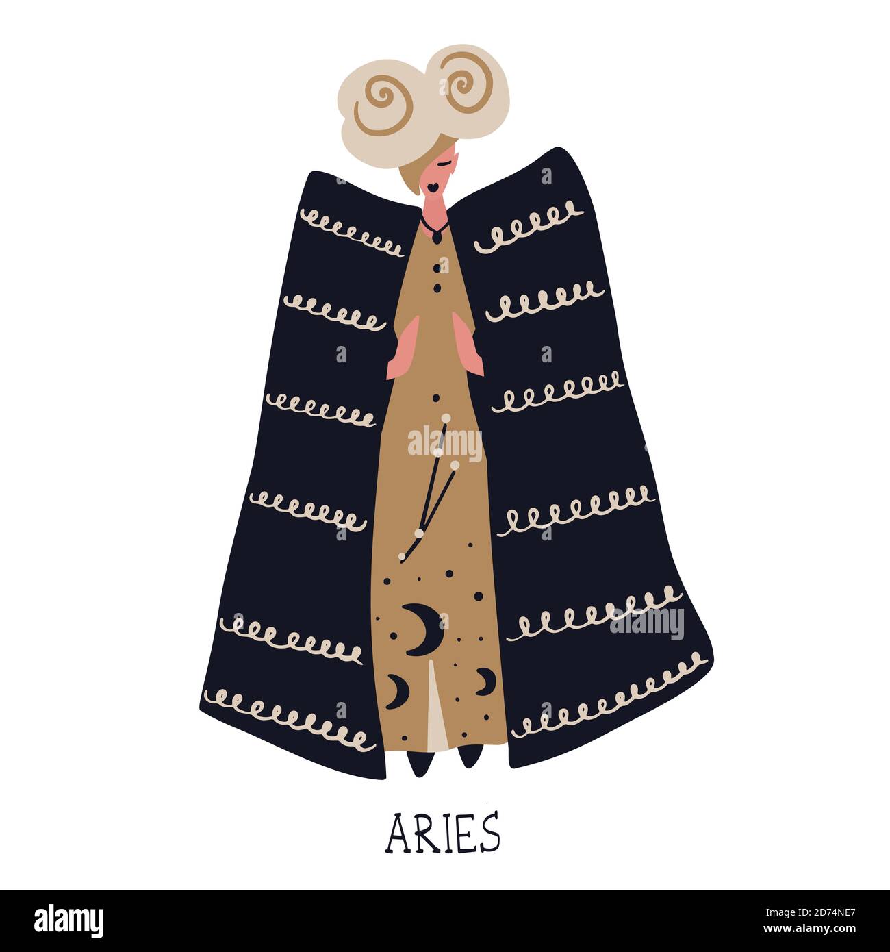 Le zodiaque signe Bélier. Illustration vectorielle du symbole du ...