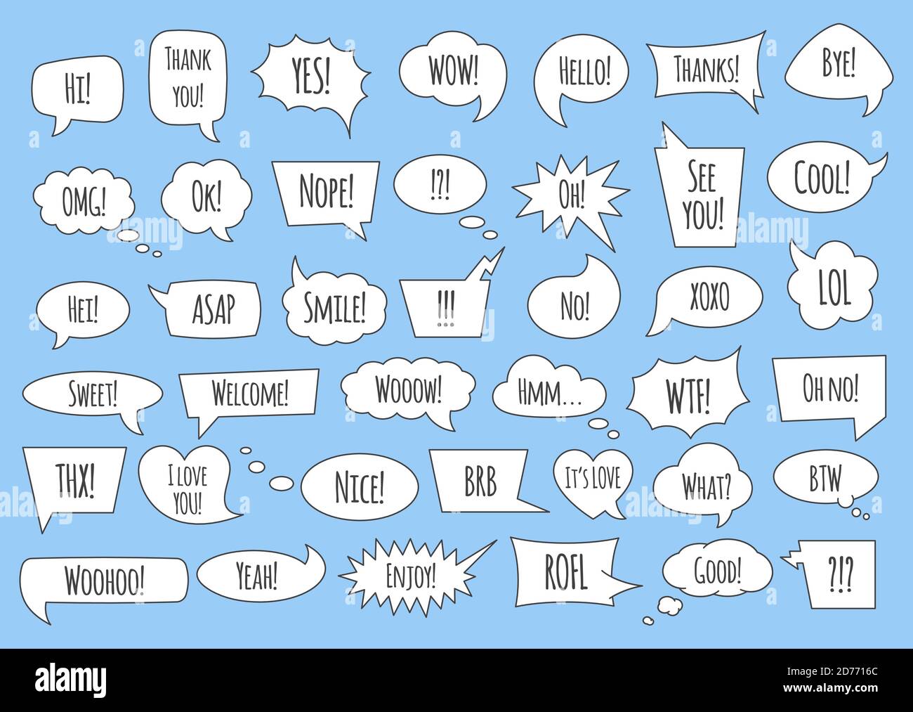 Bye bye comic bubble retro text Banque d'images vectorielles - Alamy