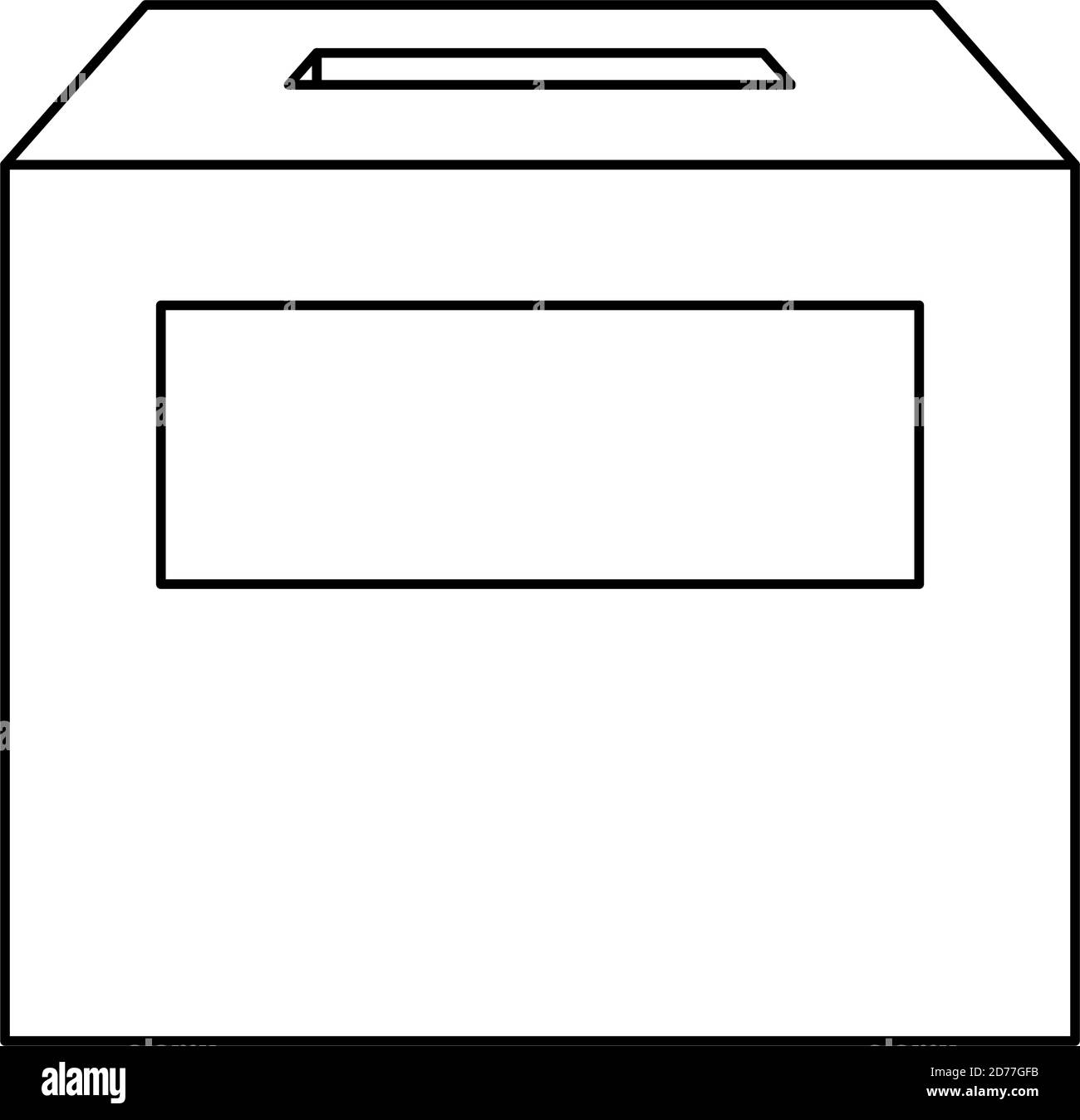 boîte de vote symbole du jour de l'élection dessin d'illustration ...