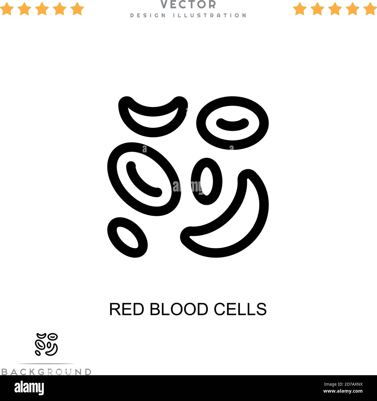 Icône globules rouges. Élément simple de la collecte des perturbations ...