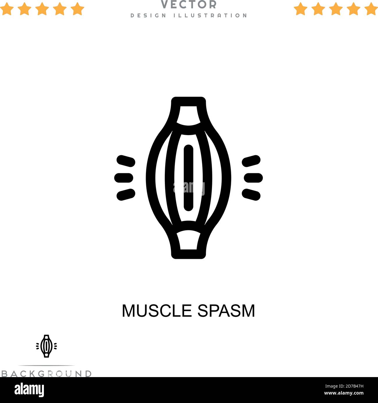 Icône spasme musculaire. Élément simple de la collecte des ...