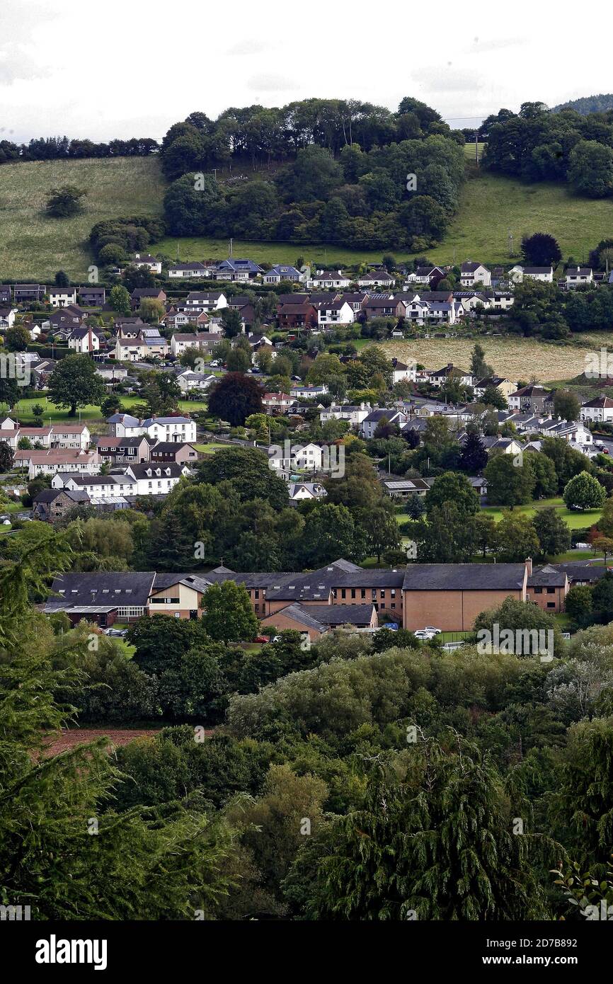 Ville en bordure du parc national des brecon beacons Banque de ...