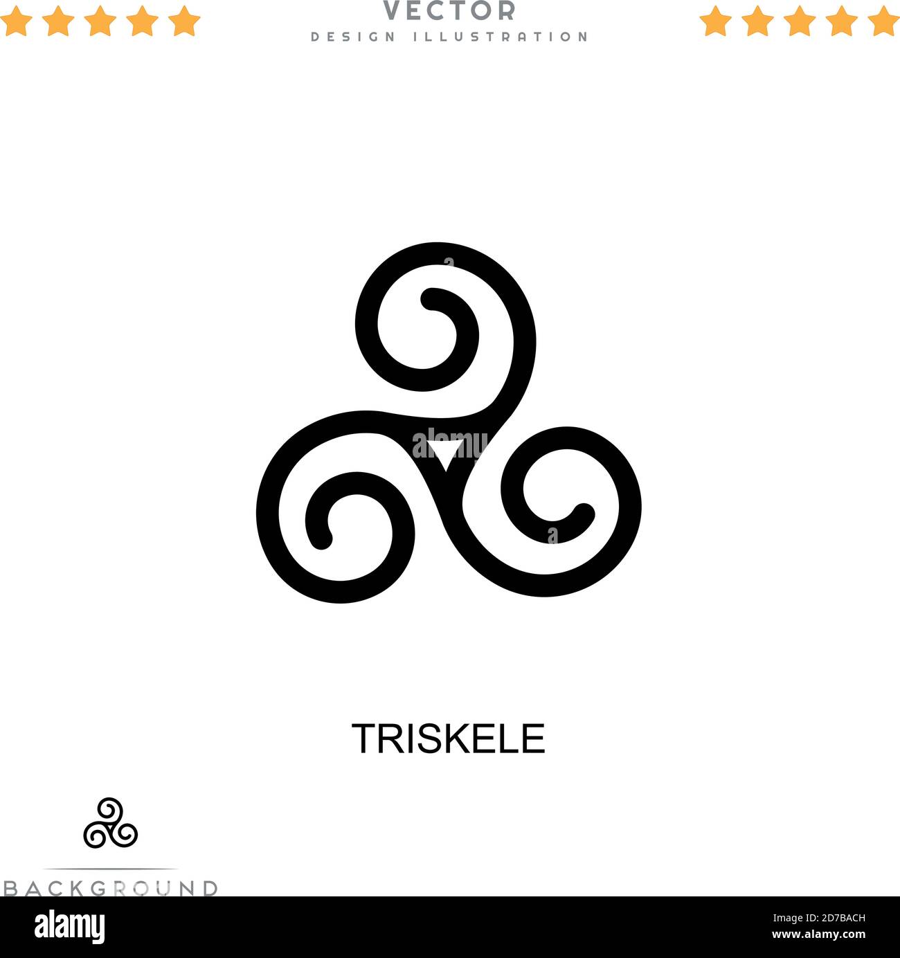 Icône Triskele. Élément simple de la collecte des perturbations ...