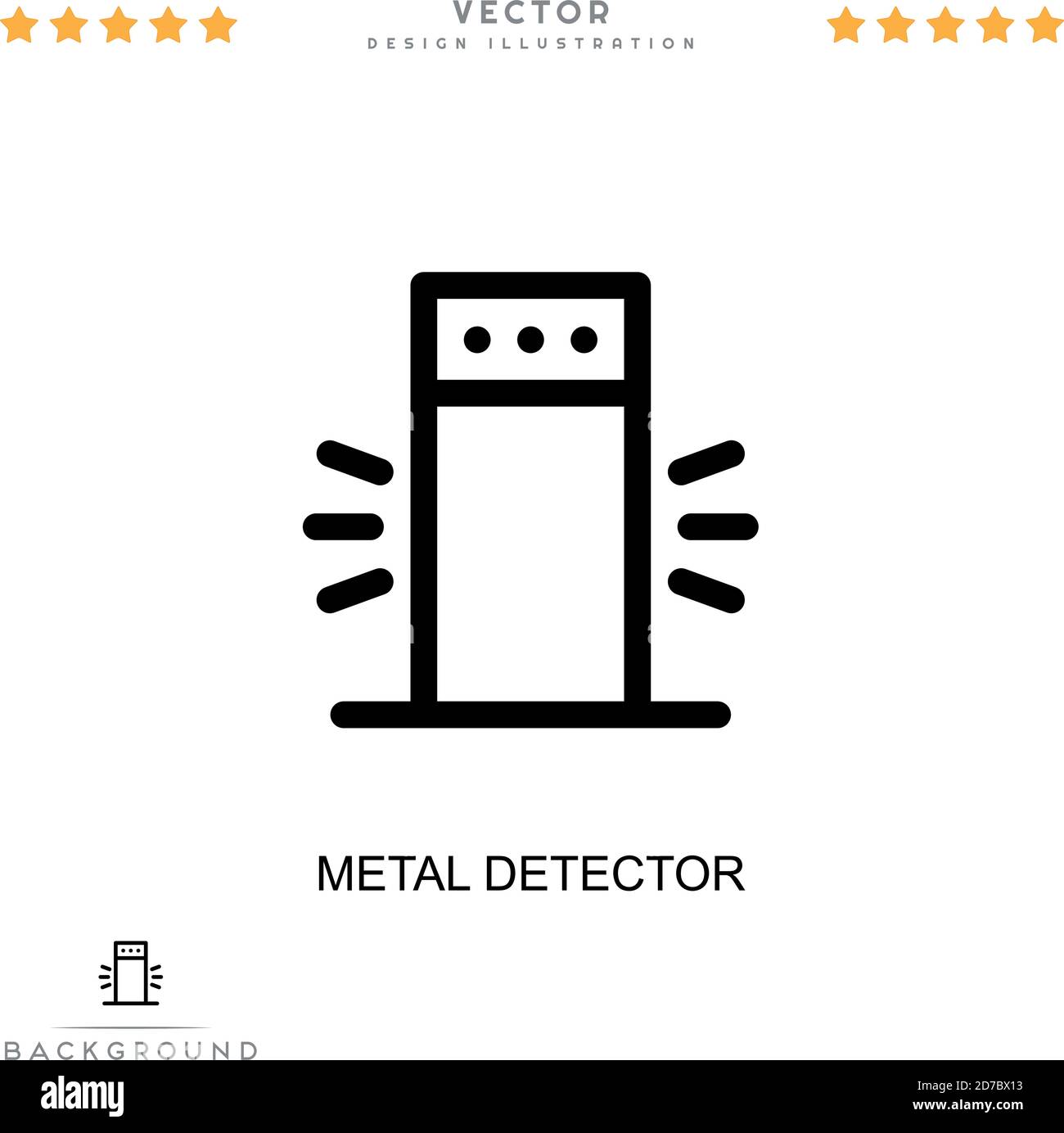 Icône du détecteur de métaux. Élément simple de la collecte des ...