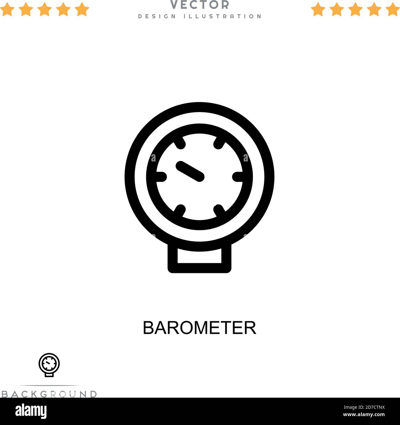 Icône Baromètre. Élément simple de la collecte des perturbations ...