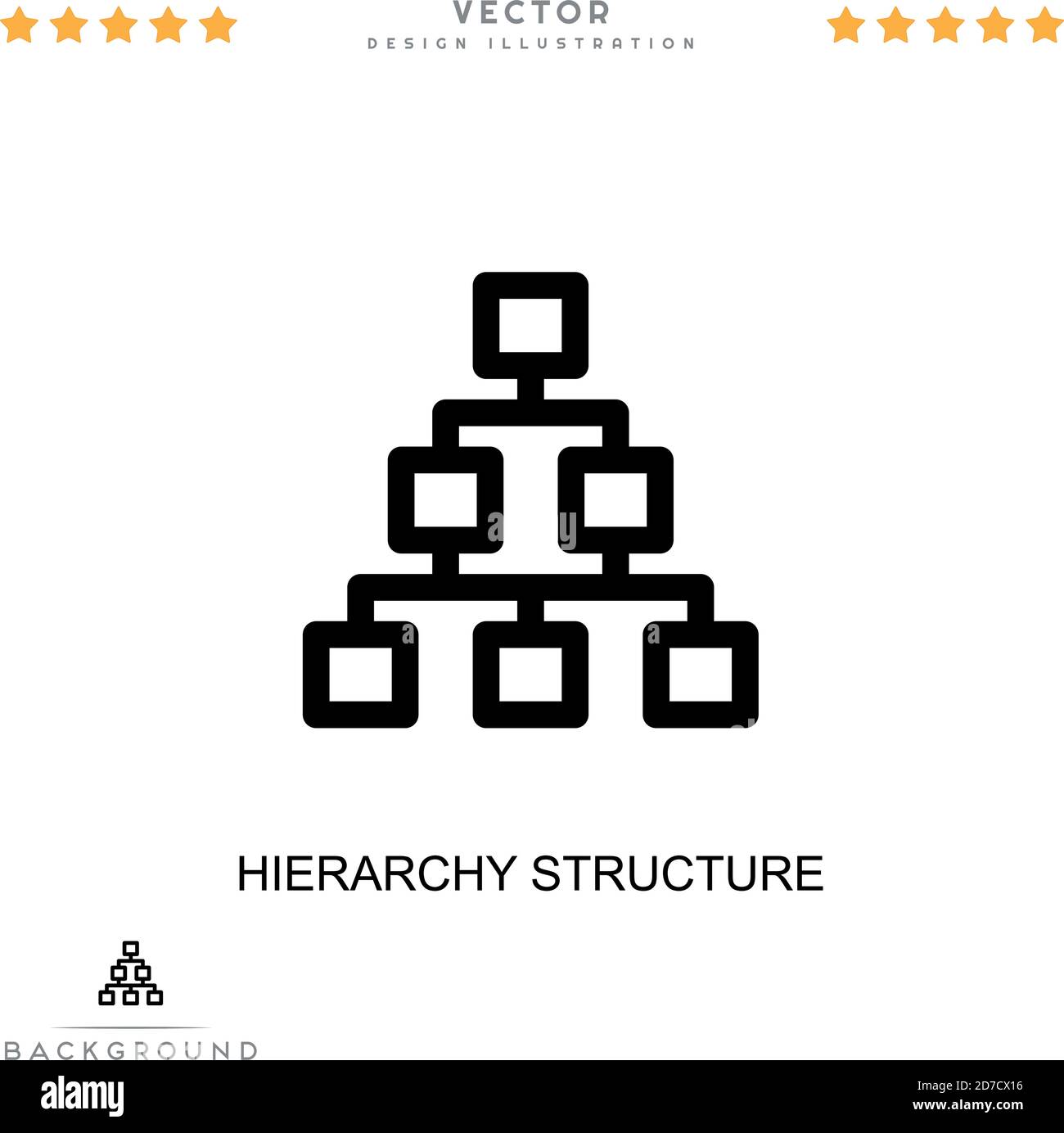 Icône de structure hiérarchique. Élément simple de la collecte des ...