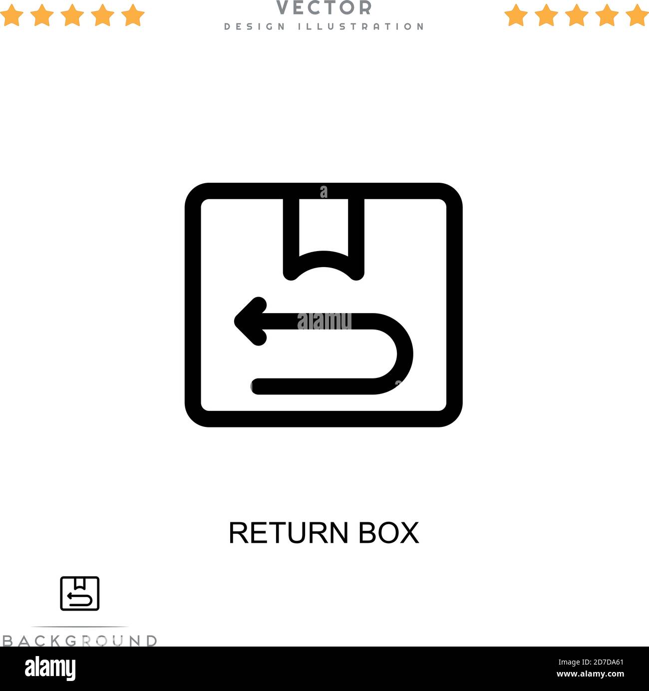 Icône de la boîte de retour. Élément simple de la collecte des ...