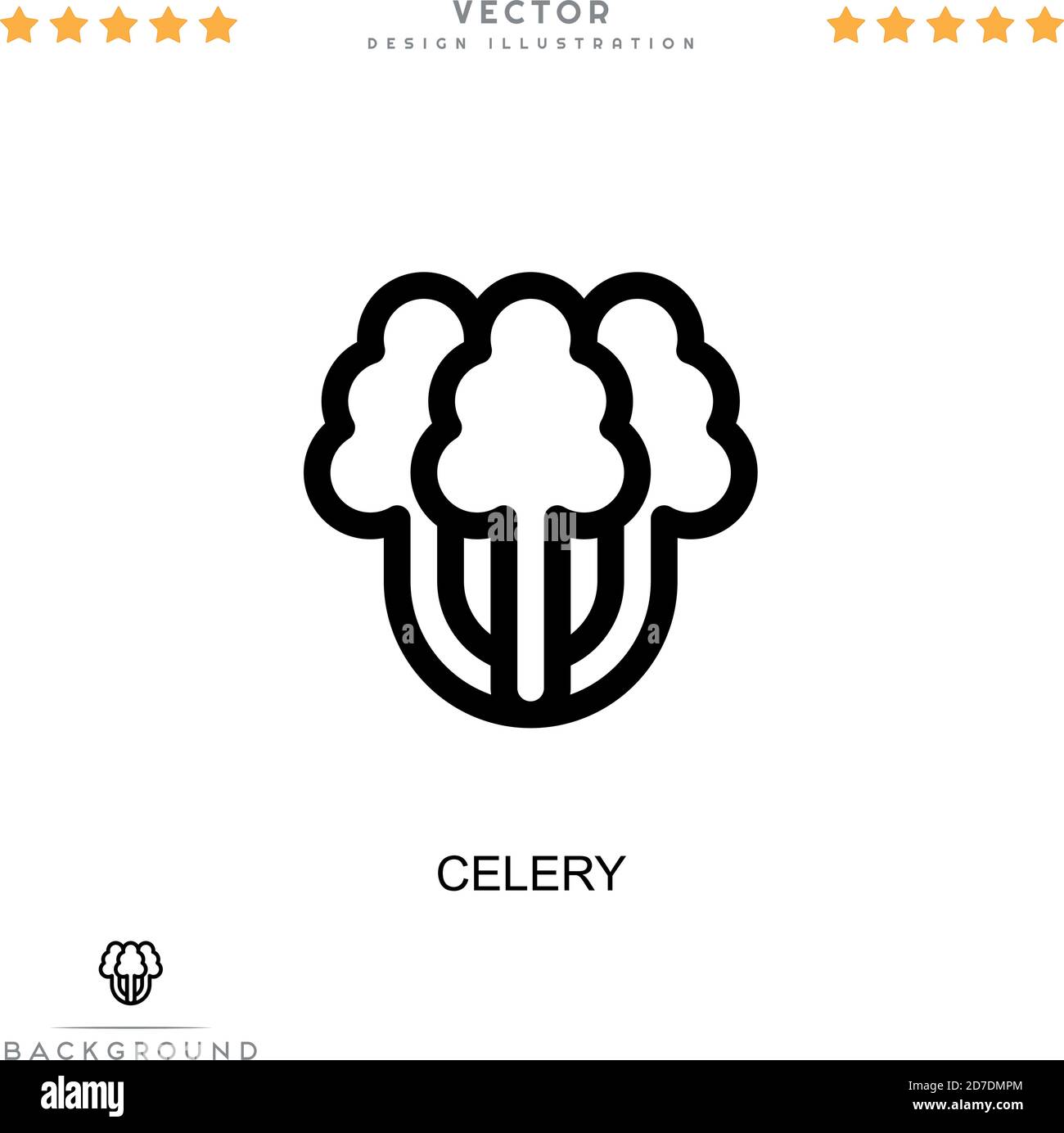 Icône céleri. Élément simple de la collecte des perturbations ...