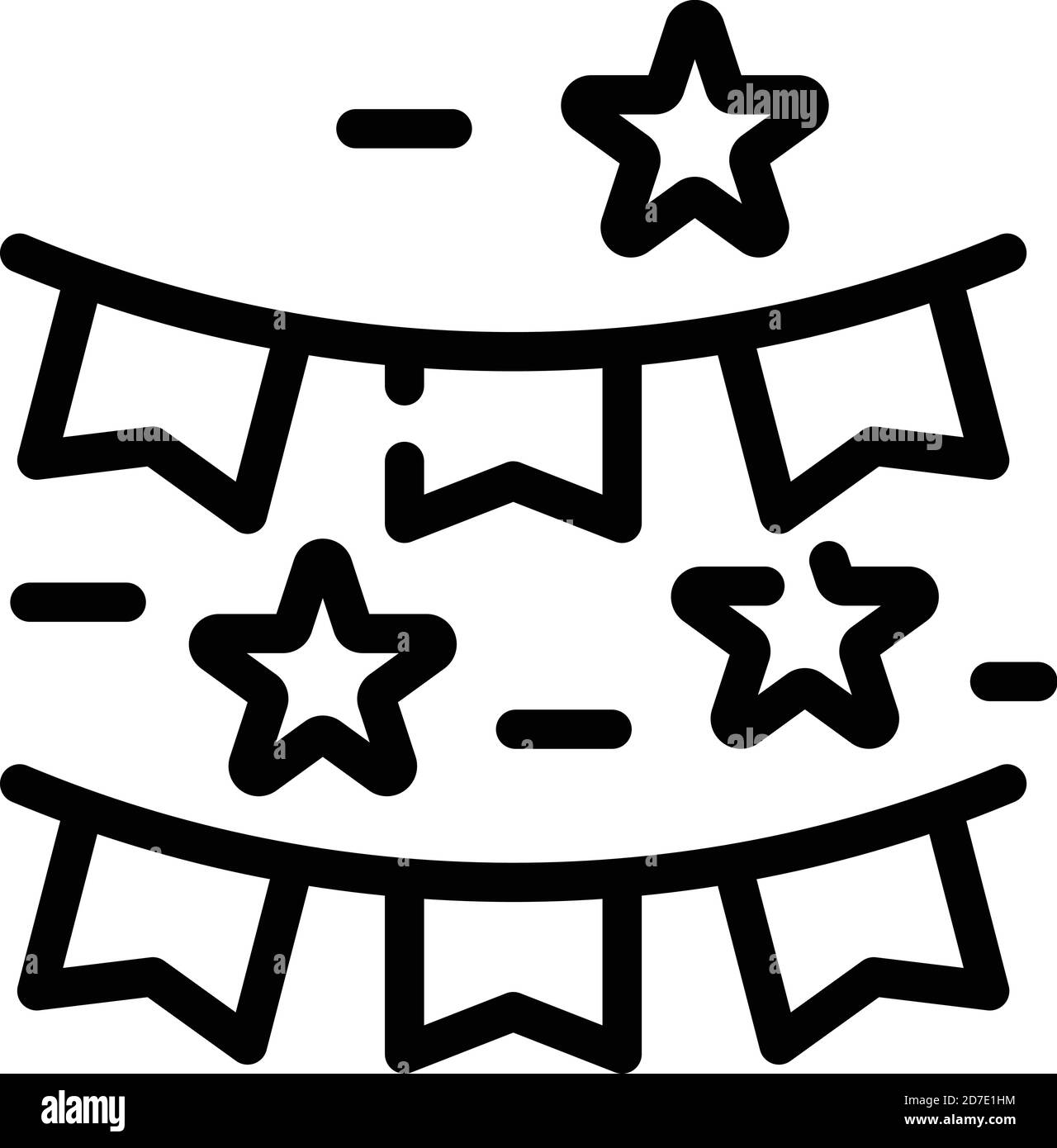 Icône indicateurs de congés. Outline Holiday flags vector icon for web ...