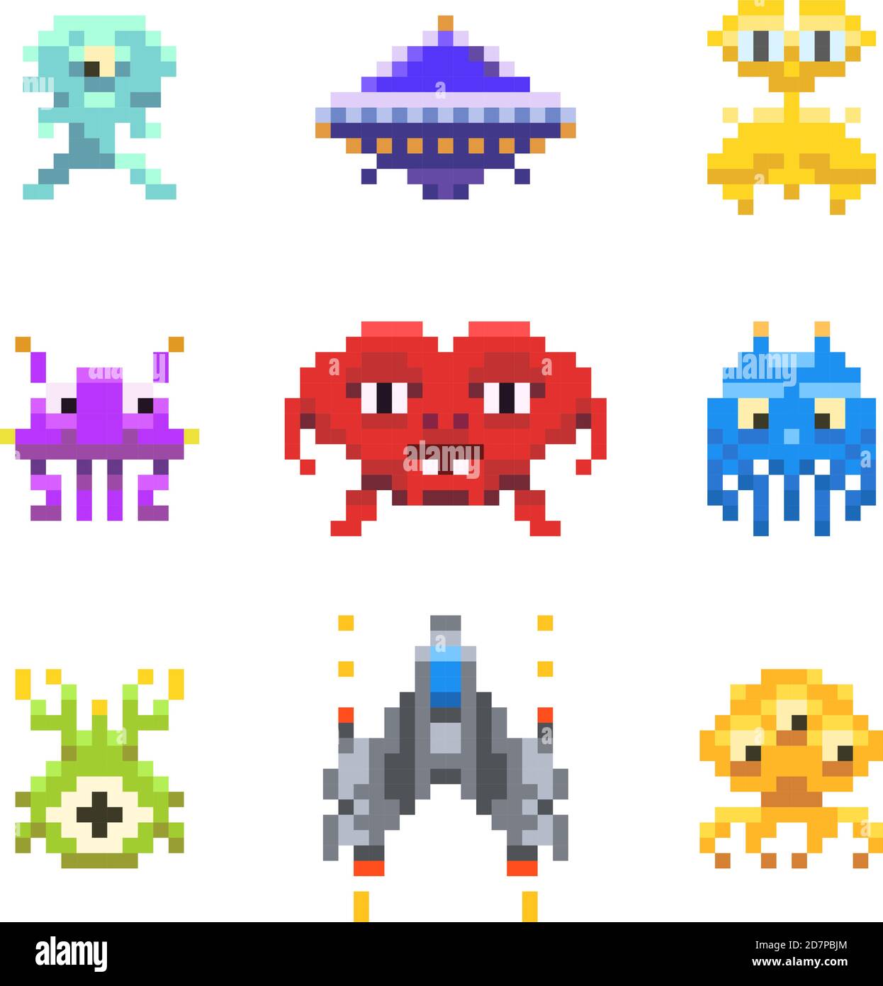 Space invaders game Banque d'images détourées - Alamy