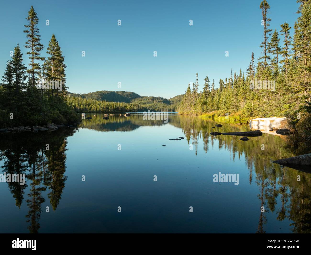 Foret lac montagne quebec Banque de photographies et d’images à haute ...