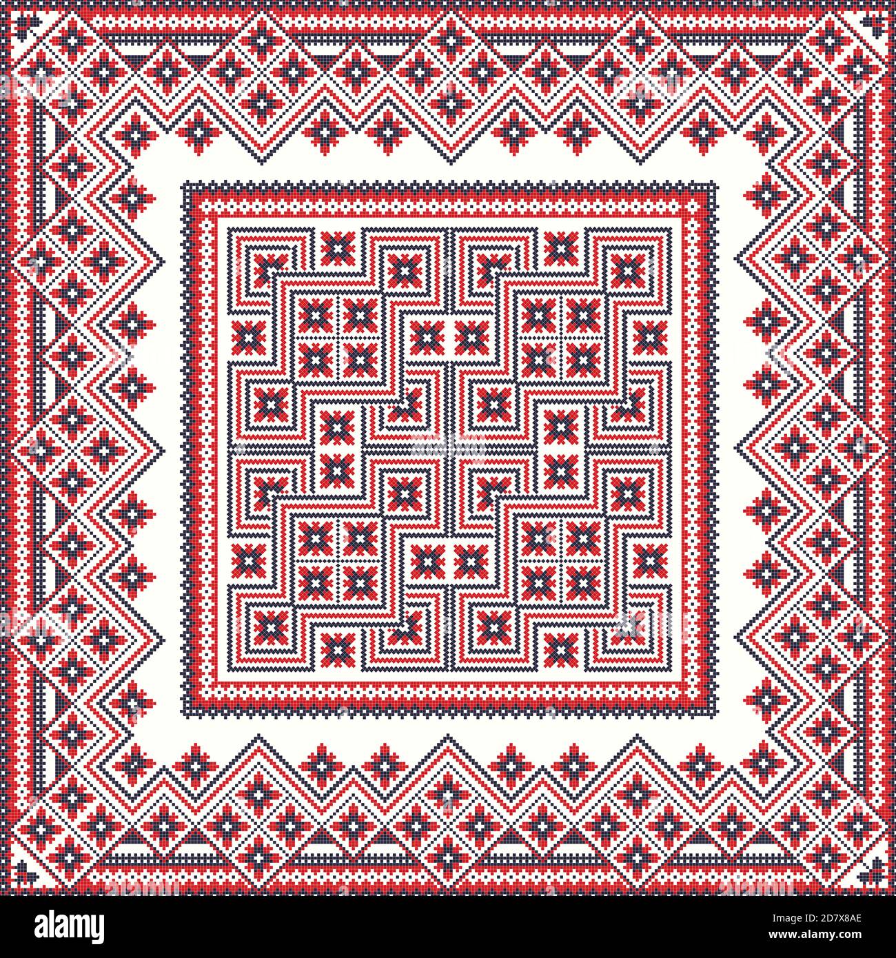 Motif de point de croix roumain Banque de photographies et d’images à ...