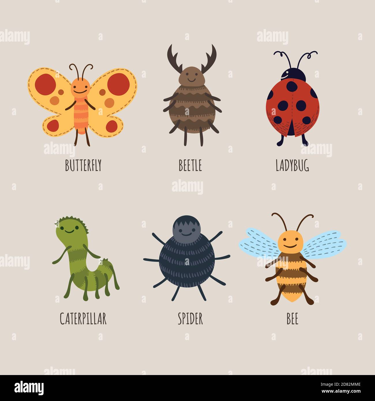 Illustration vectorielle de style dessin animé des animaux pour les ...