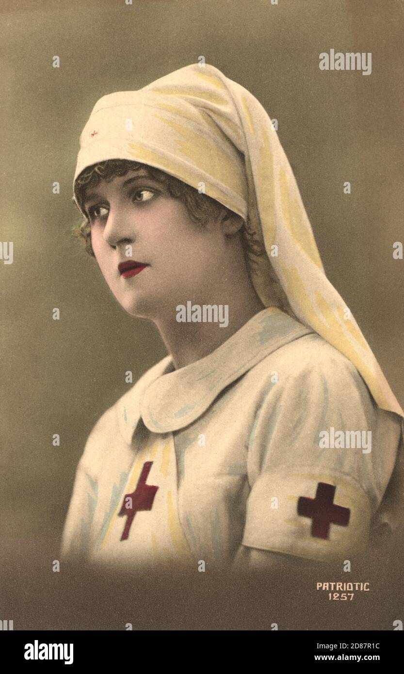 Infirmière de la Croix-Rouge pendant la première Guerre mondiale ...